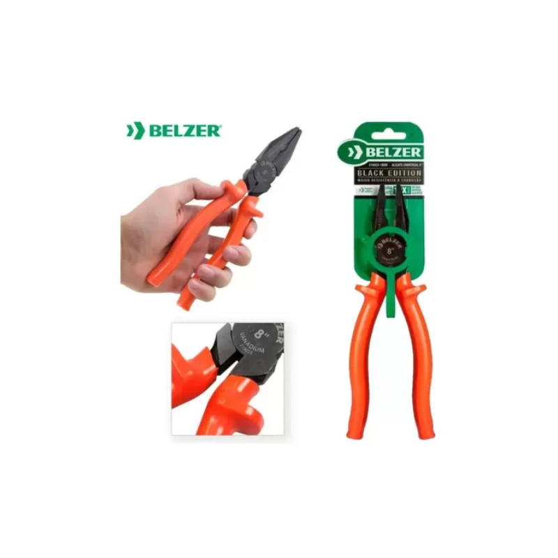 Alicate para Eletricista 8 Black Edition - BELZER | Compensa Mais
