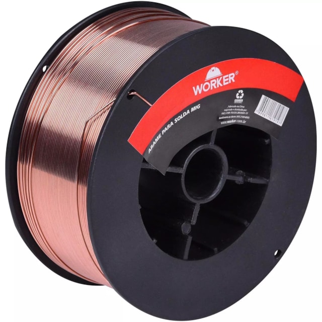 Arame Para Solda Mig 0 8mm 1kg WORKER Compensa Mais Arame Para Solda Mig 0 8mm 1kg WORKER Compensa Mais