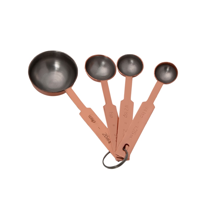 Colheres Medidoras 4 Pecas Inox Bronze Mimo Style | Compensa Mais