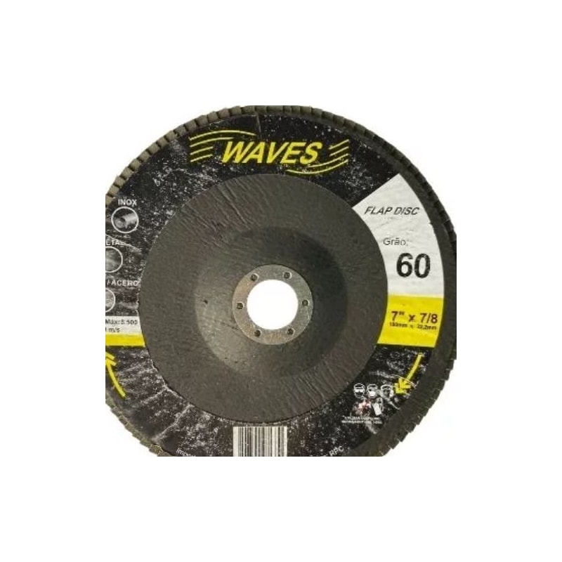 Disco de Lixar Flap 7" Grão 60 - Waves | Compensa Mais