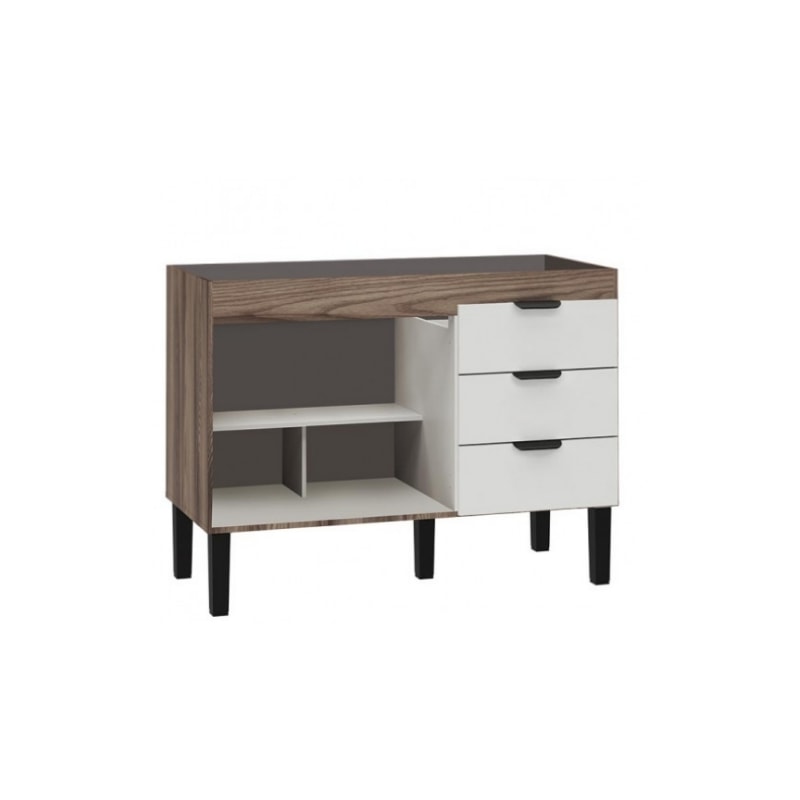 Gabinete Cozinha 120cm Madeira Flamingo Tamarindo/Branco - Cozimax ...