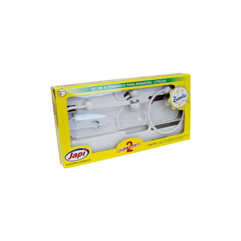 Kit de Acessórios Samba 5 Peças Branco - JAPI | Compensa Mais