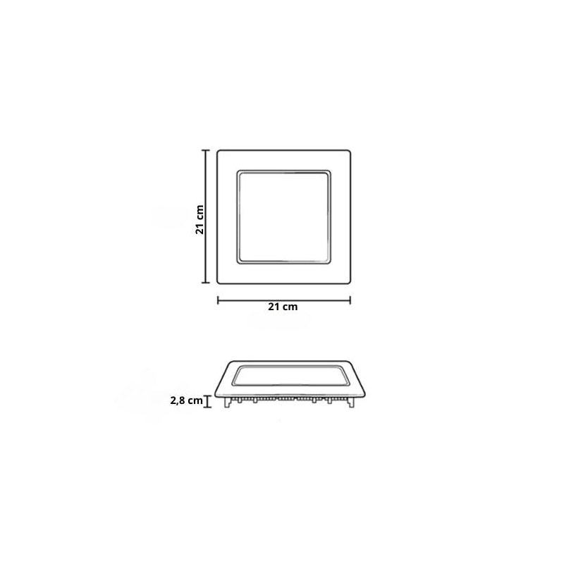 Painel de Led para Sobrepor Quadrado 18w 6500k Preto - Dilux | Compensa Mais