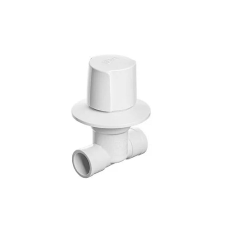 Registro PVC Soldável com Canopla Facilita 25mm Branco com Volante ...