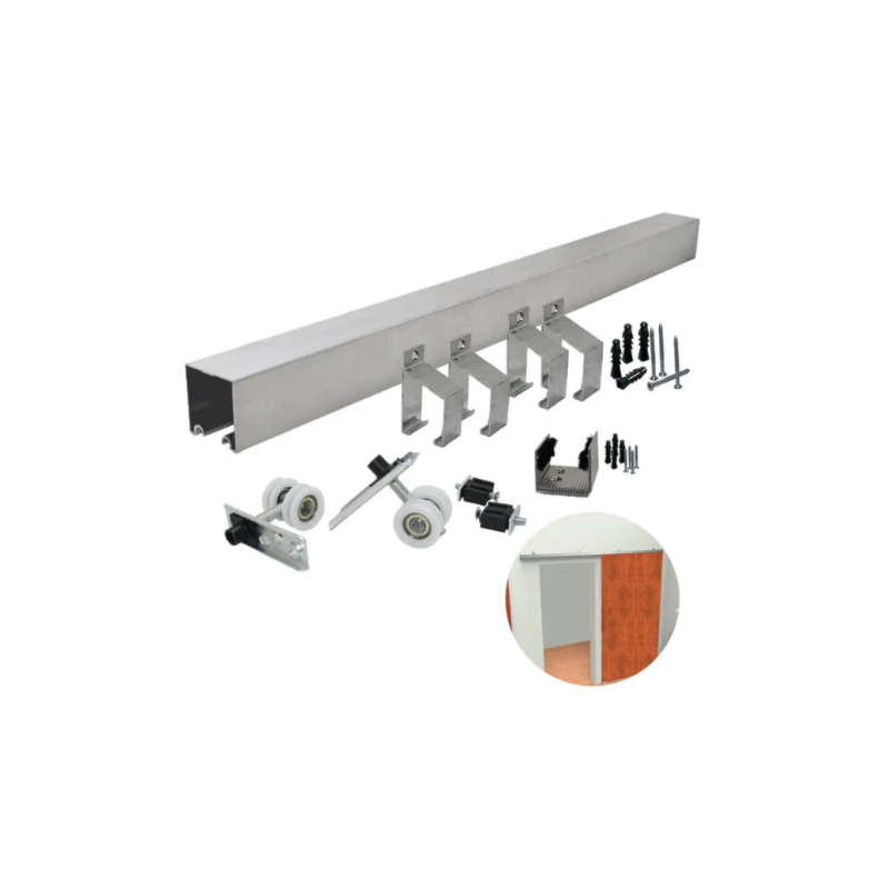 Roldana de Porta de Correr 2 Metros Embutir - Perfil | Compensa Mais