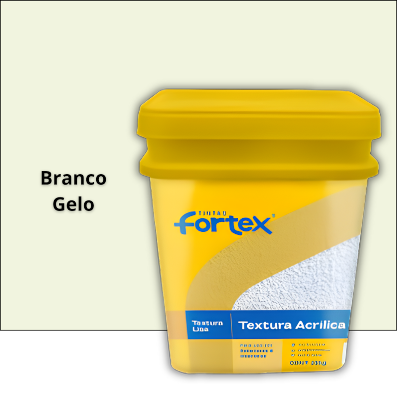 Textura Acrílica Lisa Branco Gelo 25KG - FORTEX | Compensa Mais