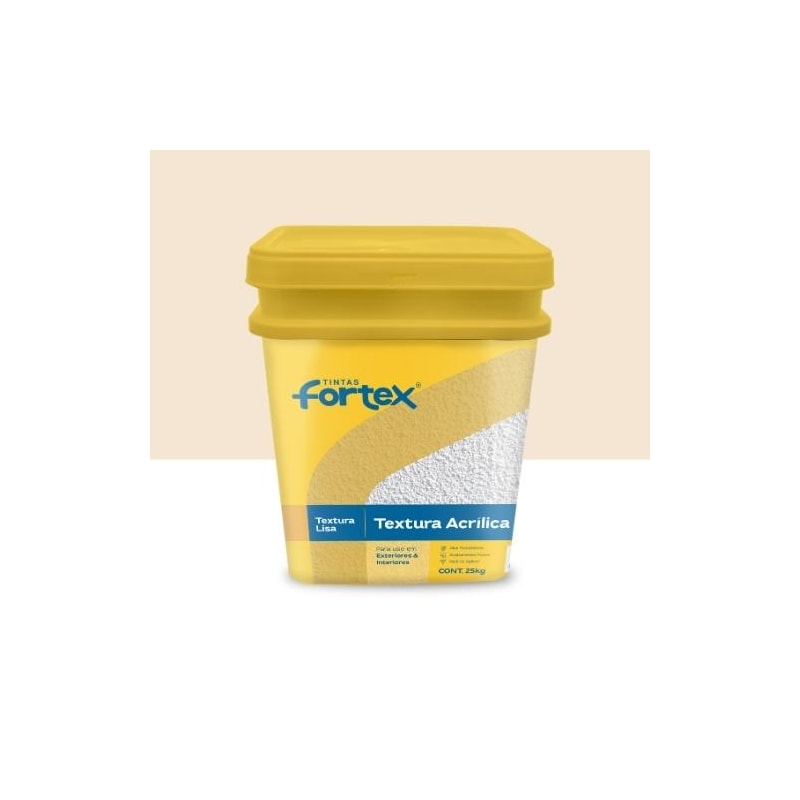 Textura Acrílica Lisa Creme 25Kg - FORTEX | Compensa Mais