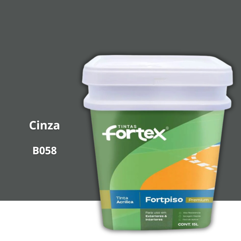Tinta Fortpiso Cinza 15L - FORTEX | Compensa Mais