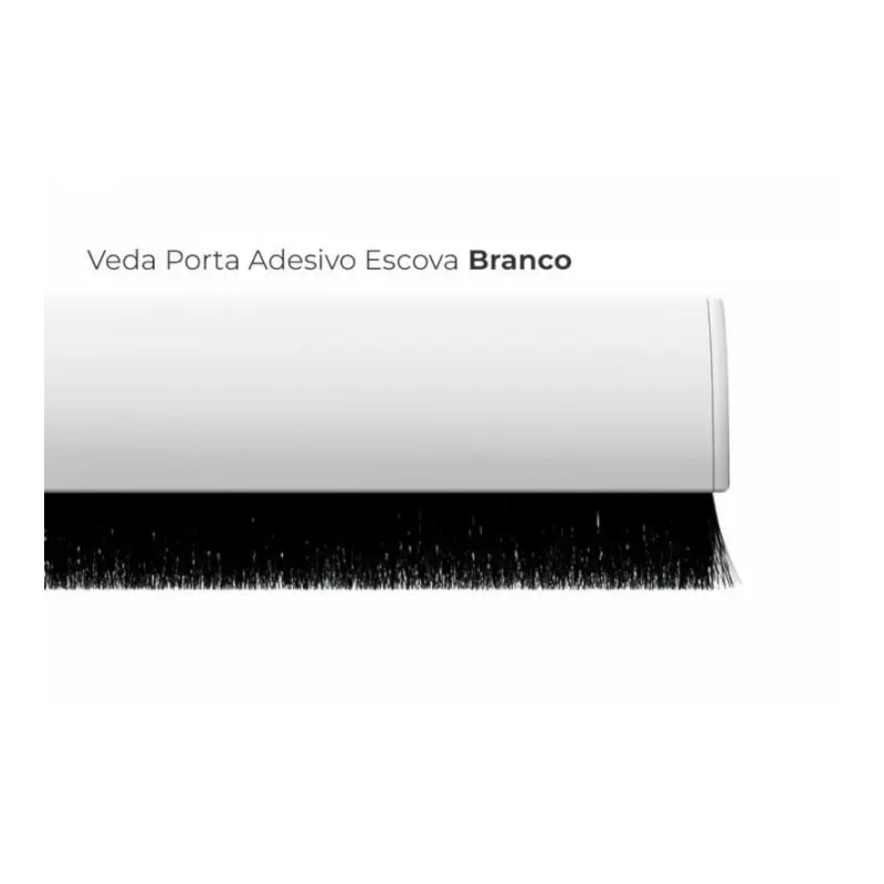 Veda Porta Adesivado PVC Branco 80cm com Escova - KALA | Compensa Mais